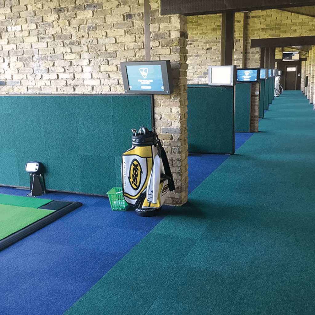 Spikemaster Carpet Tiles, spike proof, golf driving range