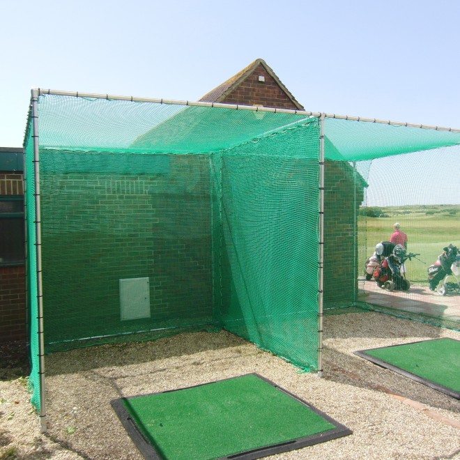 3M x 3M x 3M Golf Practice Net in Frame with Mesh Baffle Net | Golf ...