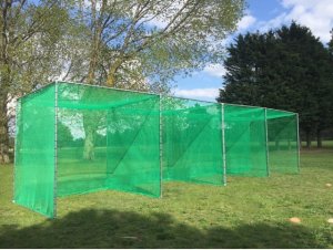 3M x 3M x 3M Golf Practice Net in Frame with Mesh Baffle Net | Golf ...