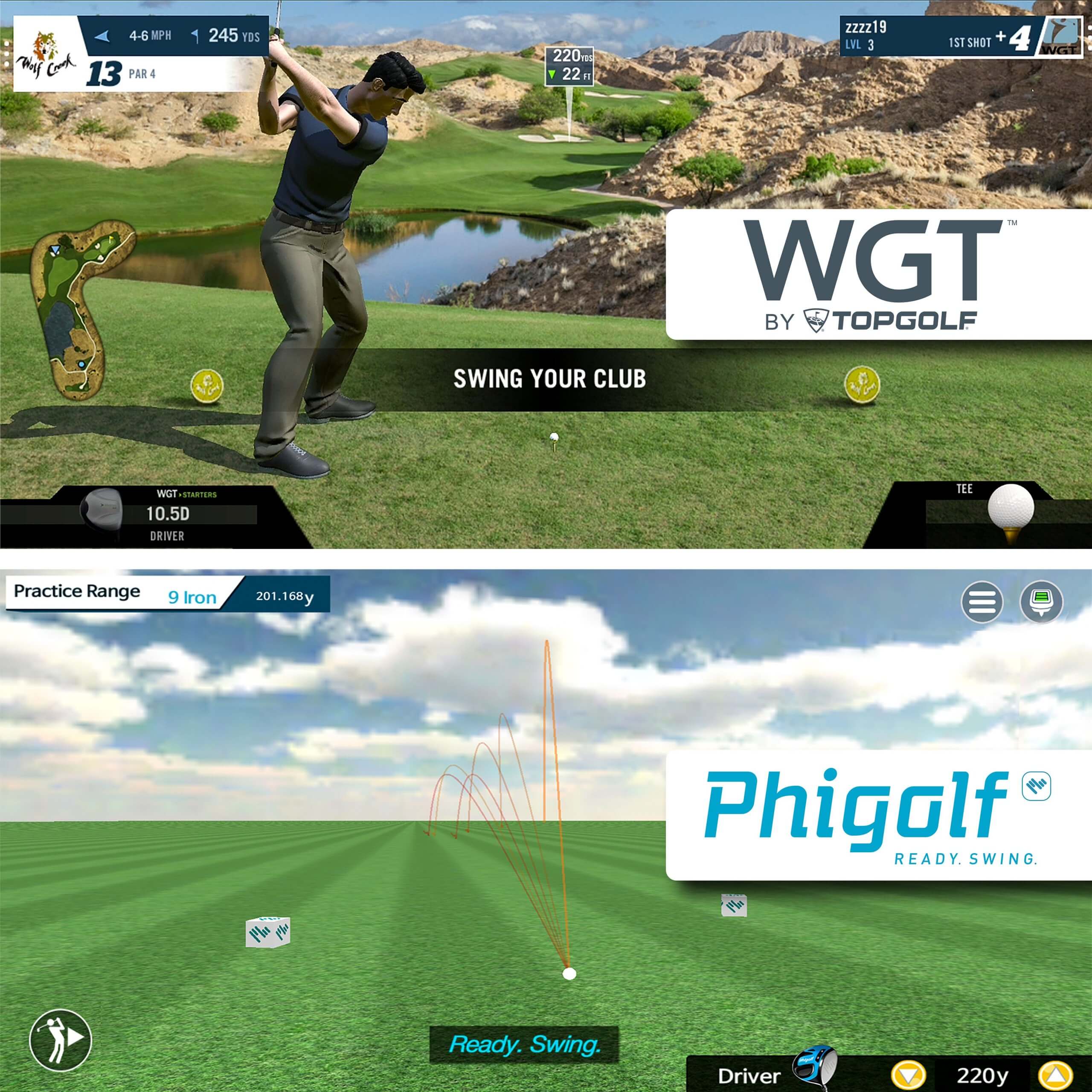Phigolf WGT Edition Mobile Golf Game Simulator | Golf Swing Systems