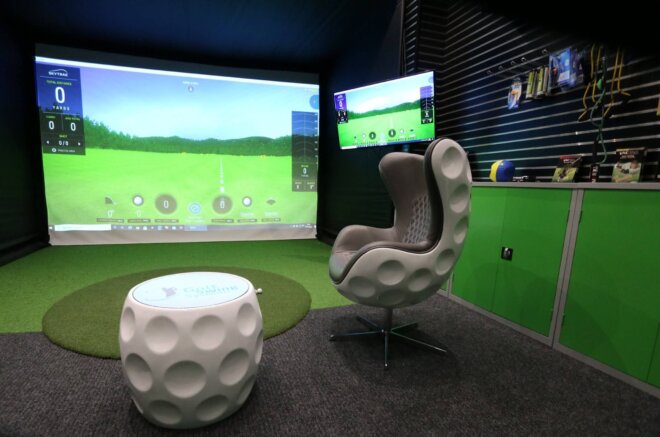 The Golf Ball Dimple Chair & Table | Golf Swing Systems