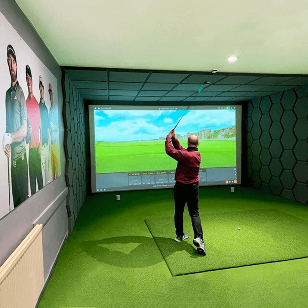 Foam and Faux Leather Ceiling & Wall Protection | Golf Swing Systems