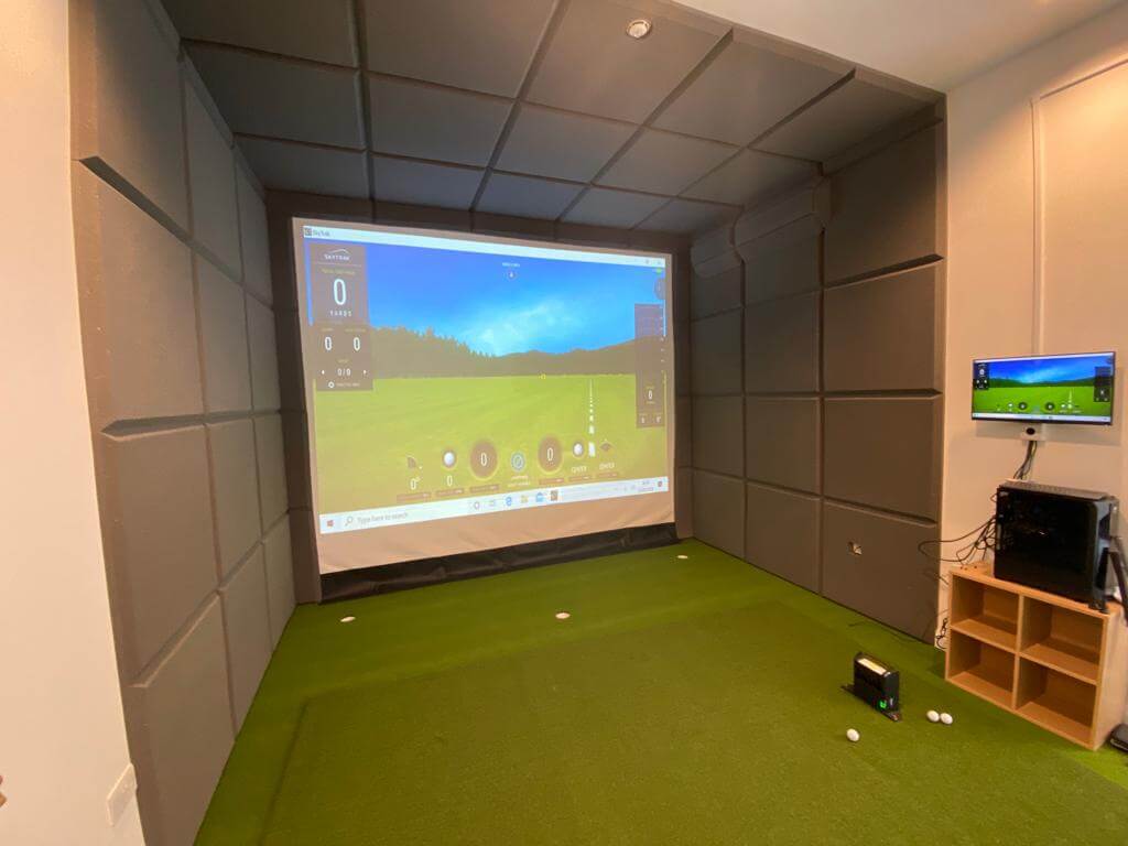 Foam and Faux Leather, Wall and Ceiling Protection. | Golf Swing Systems