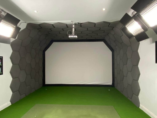 Foam and Faux Leather, Wall and Ceiling Protection. | Golf Swing Systems
