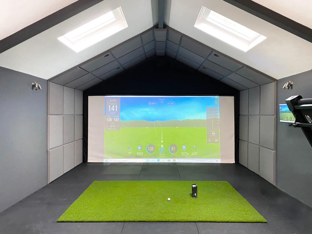 Foam and Faux Leather Ceiling & Wall Protection | Golf Swing Systems