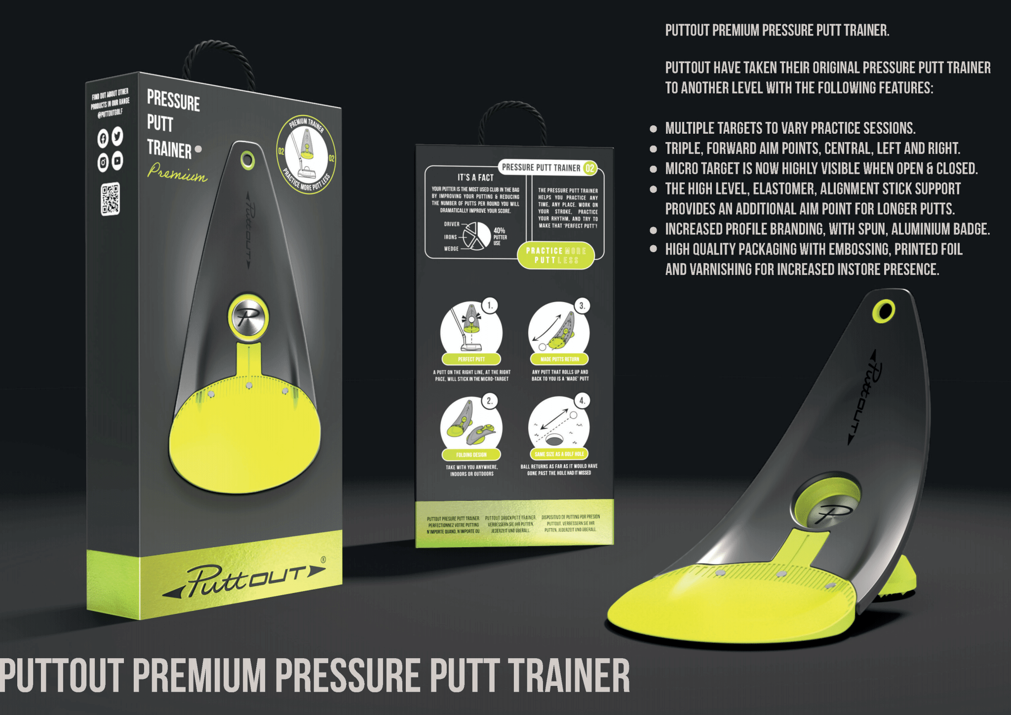 PuttOUT Premium Pressure Putt Trainer | Golf Swing Systems