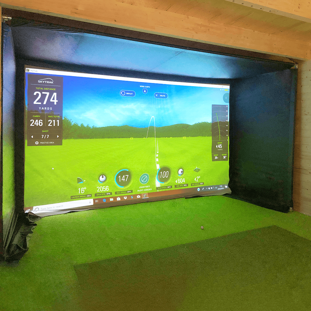 Home Golf Simulator Enclosure 2.5m W X 2.5m H X 1m D (Frame & Screen ...