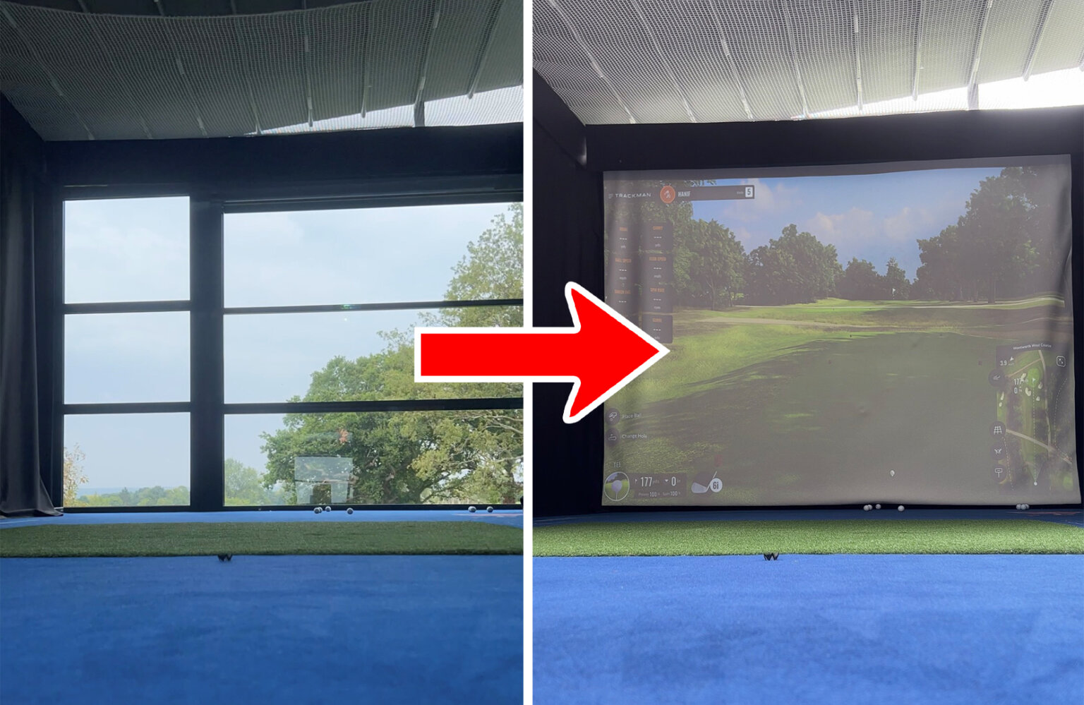 HomeCourse™ Retractable Pro Screen | Golf Swing Systems