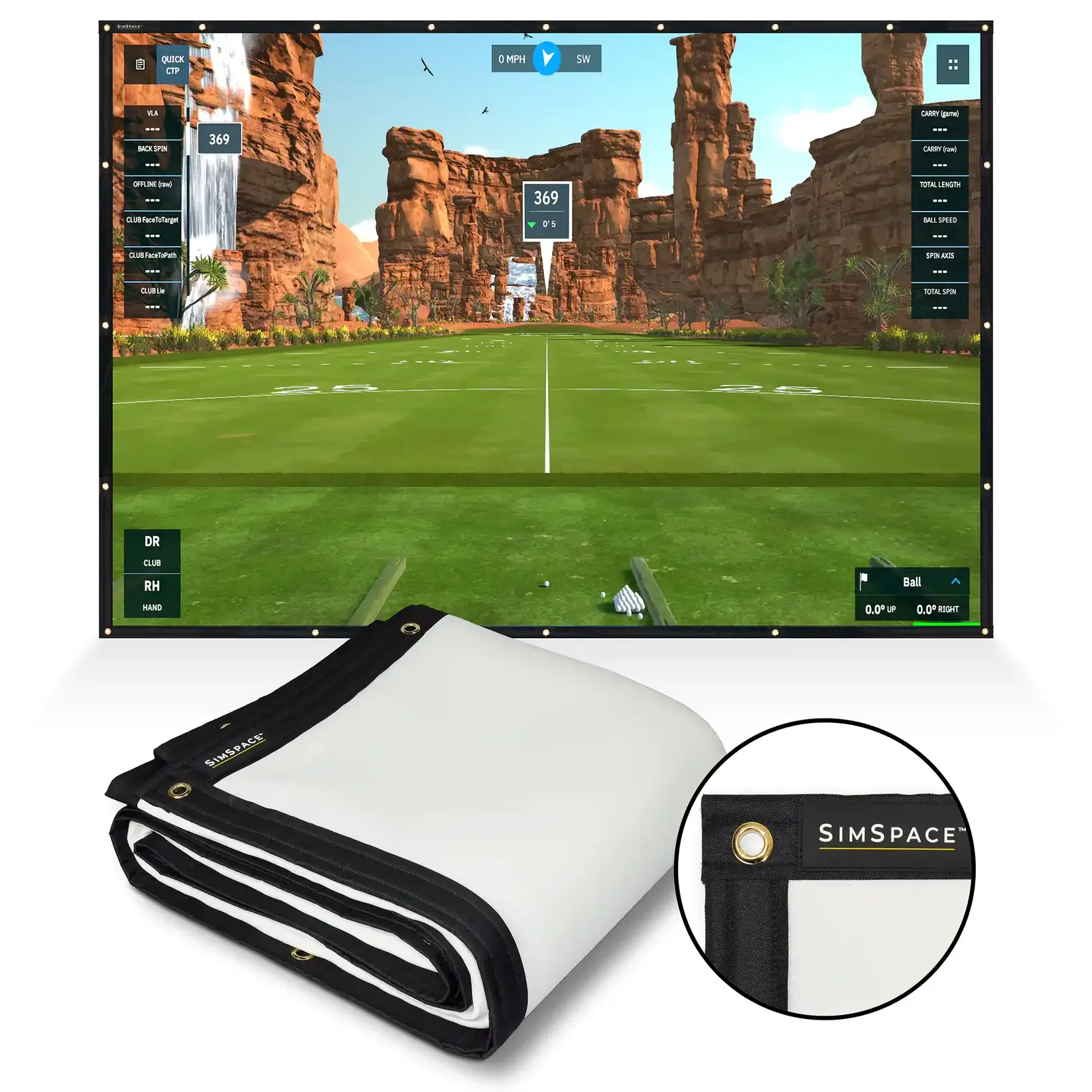 SimSpace Platinum Impact Screen | Golf Swing Systems